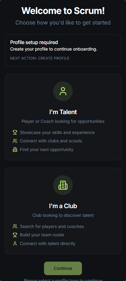 SCRUM — Global Rugby Recruitment Platform